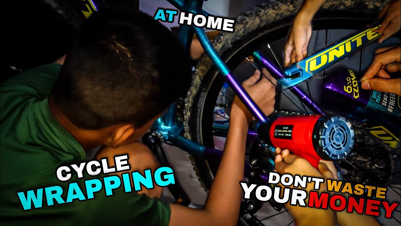 Cycle Wrapping at home | Very Cheap | Don't waste your money at Stores ...