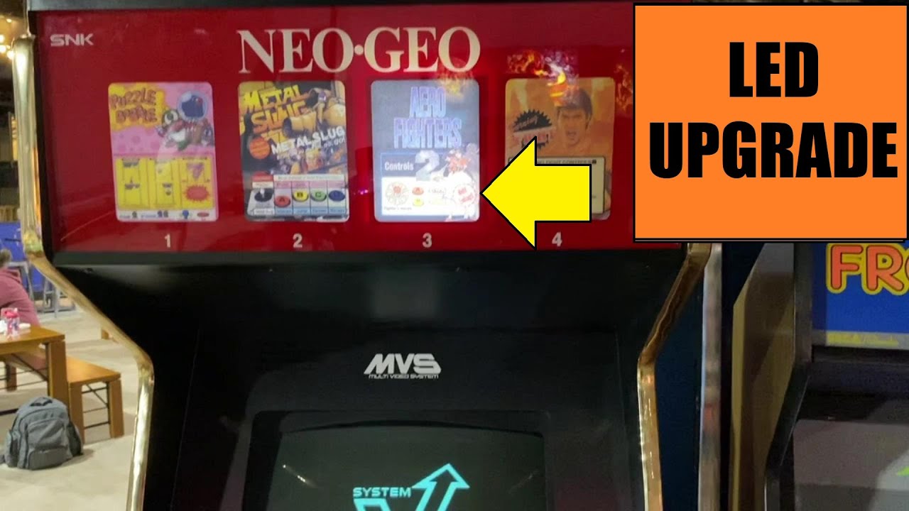 NEO-GEO arcade - Led Light Up Marquee install - YouTube