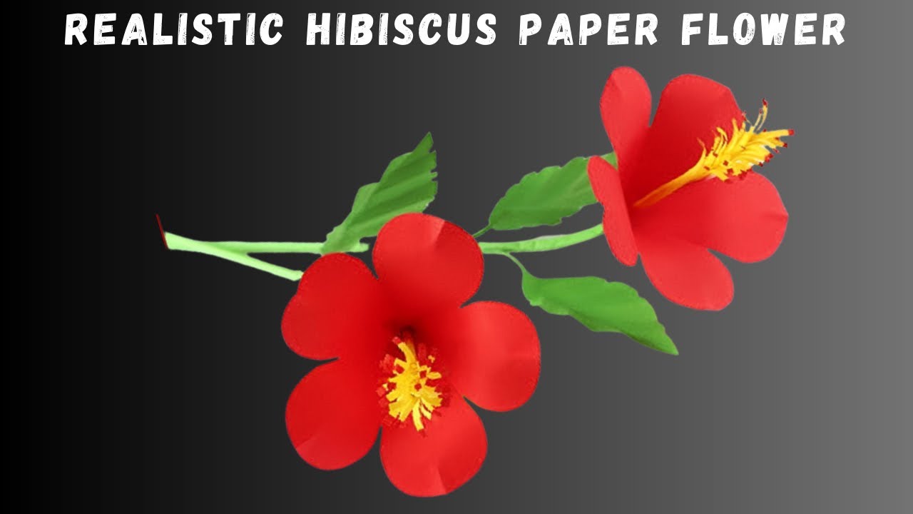 DIY Making of Hibiscus Paper Flower - Flower Origami Step By Step ...