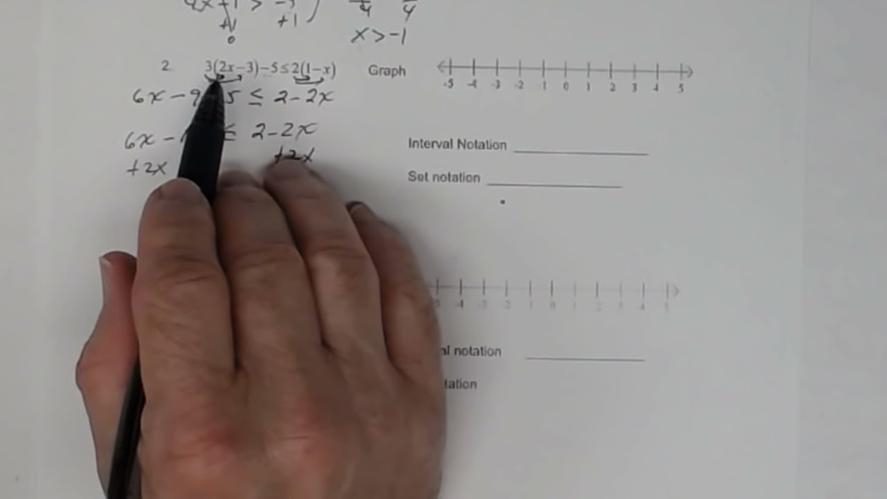 Solving Linear Inequalities - Distributive Property - YouTube