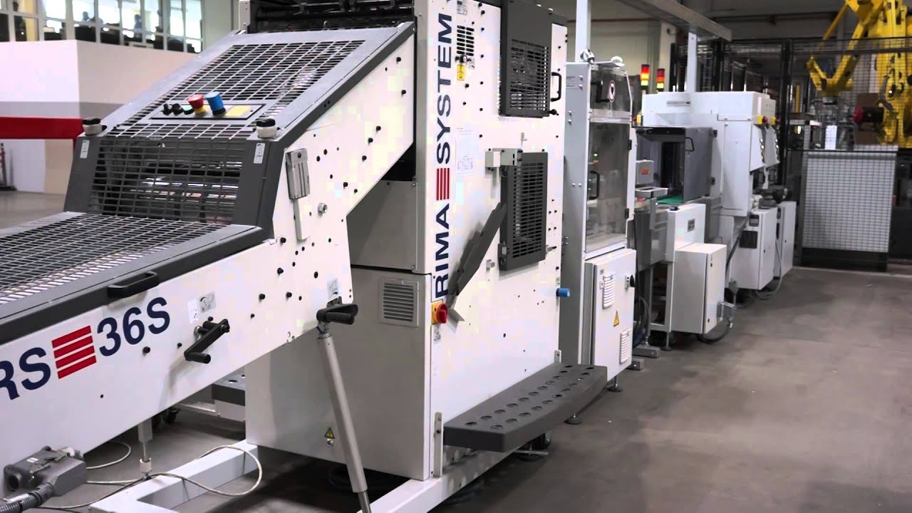 RIMA-SYSTEM Complete Post Press behind KBA C418 078 - YouTube