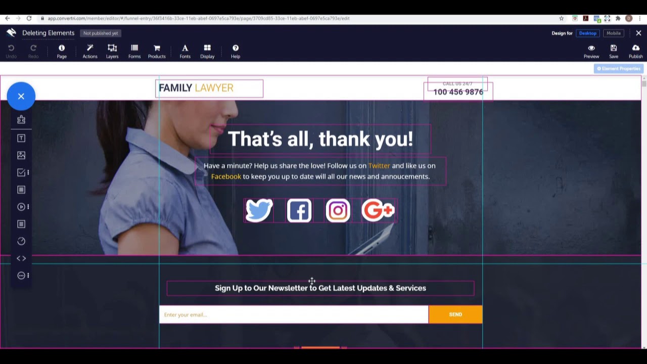 Convertri Help - How To Delete An Element - YouTube