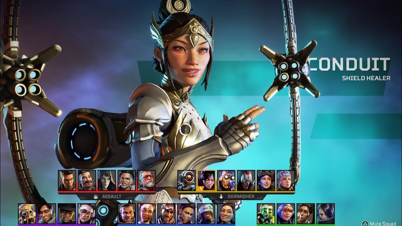 New Legend CONDUIT Gameplay With GILDED RADIANCE Skin - Apex Legends Season 19 - YouTube