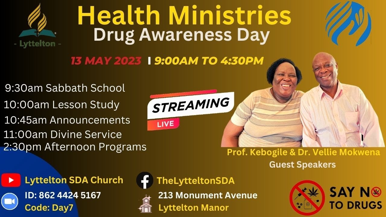 Lyttelton SDA Host Health Day (Drug Awareness ) Main Service - YouTube