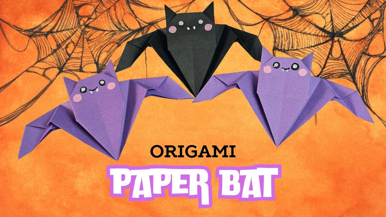 How to Fold an Origami Bat for Halloween | DIY Paper Bat Tutorial - YouTube