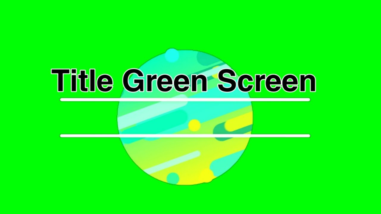 Green Screen Tittle Effect HD - YouTube