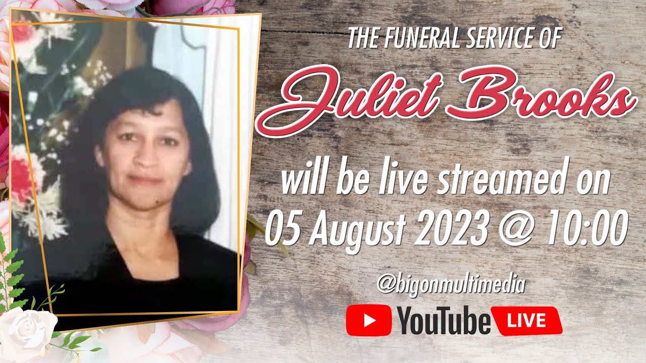 The Funeral Service of Juliet Brooks - YouTube