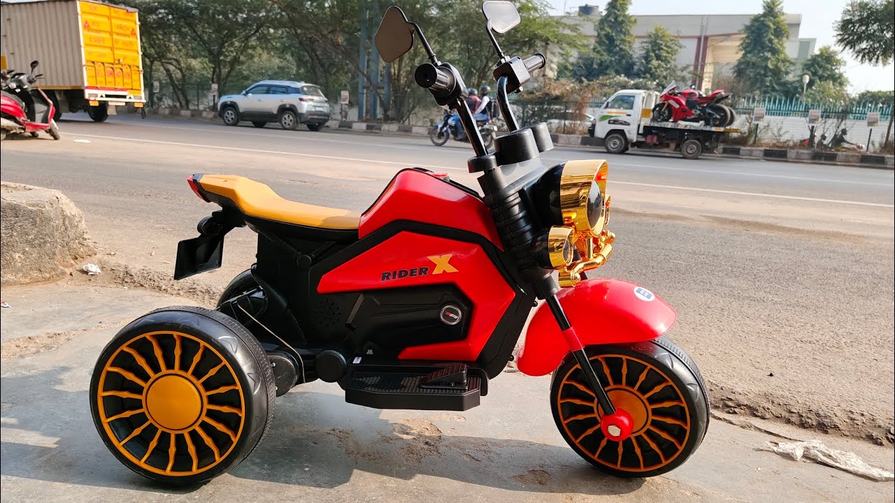 Three Wheel Power wheel bike unboxing and testing with Remote Control ...