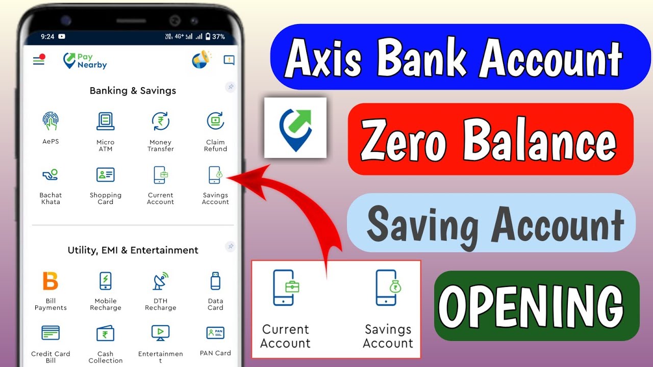 Paynearby Axis bank saving account opining | Axis bank Current Account ...