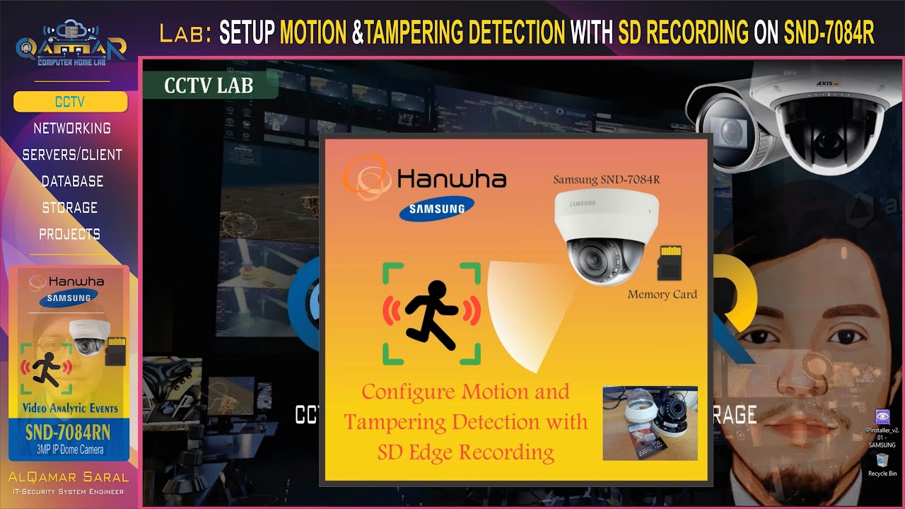 Wisenet Lab - SETUP MOTION & TAMPERING DETECTION WITH EDGE RECORDING ON ...