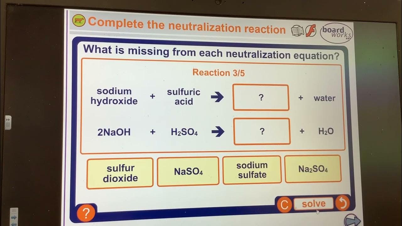 KS3-Chemistry -Neutralisation reactions -complete neutralisation reaction symbols - YouTube