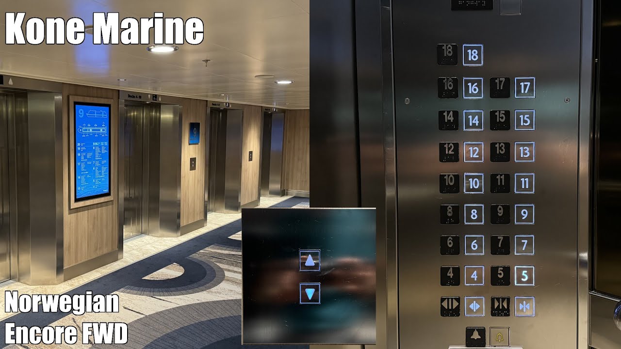 Kone Forward Elevators on the Norwegian Encore - YouTube