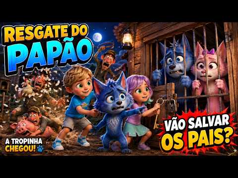 Paponino Vai Salvar o Lobo Papão? 🐺😱 | Resgate do Papão | Música Infantil | Mini Mundo Aventuras!