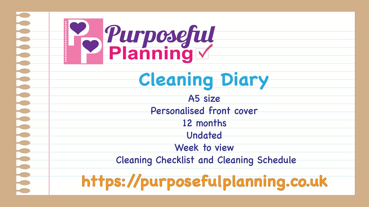 Personalised Cleaning Diary Notebook - YouTube