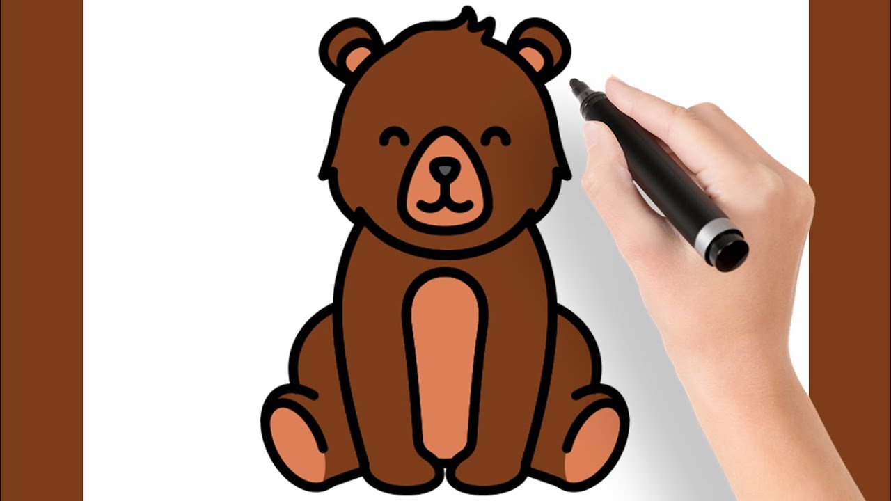 COMO DESENHAR UM URSO FOFO - YouTube