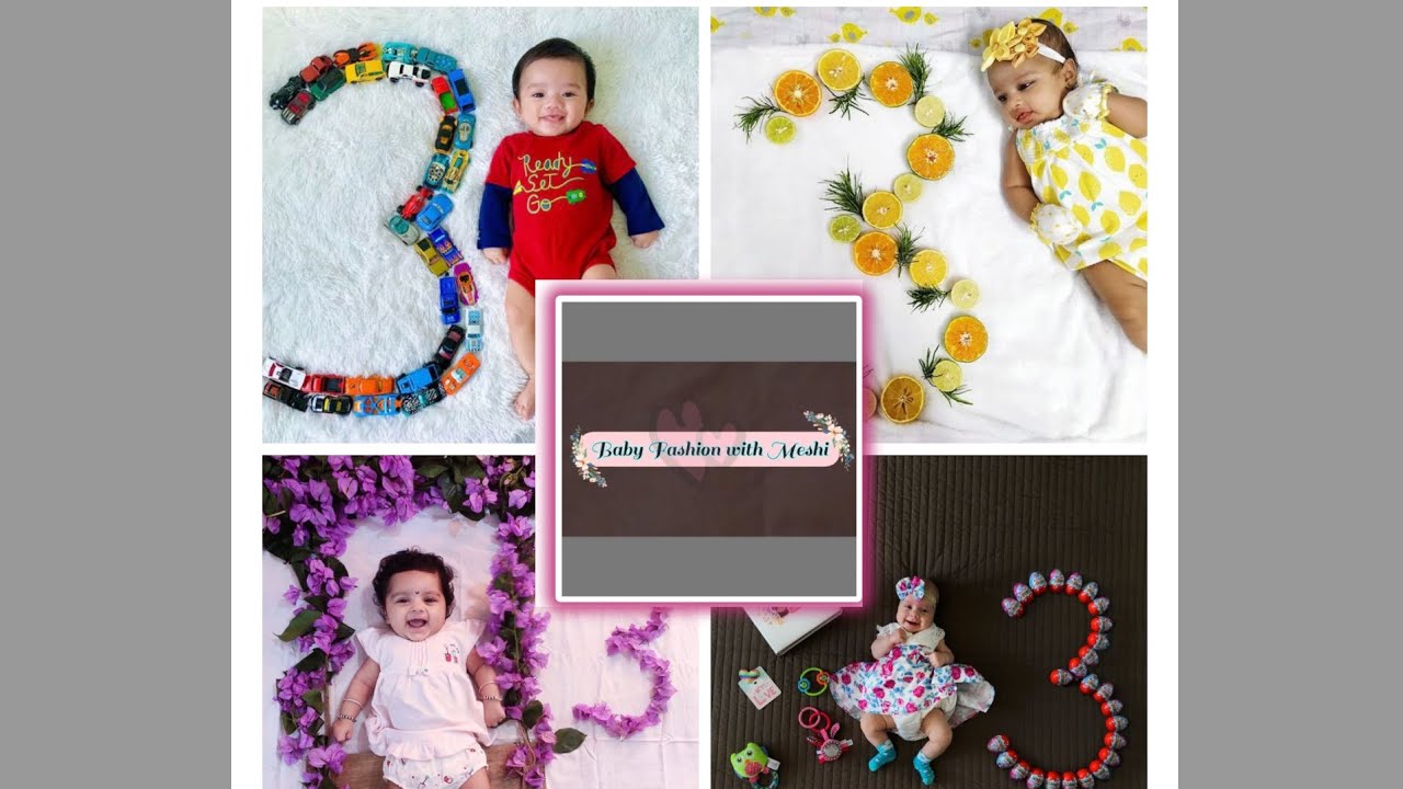 +50 best idea for 3 months baby photo shoots - YouTube