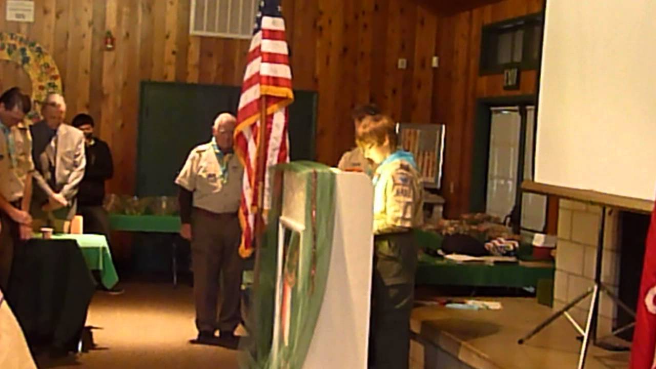 Justin reading a prayer at Eagle Scout ceremony. - YouTube