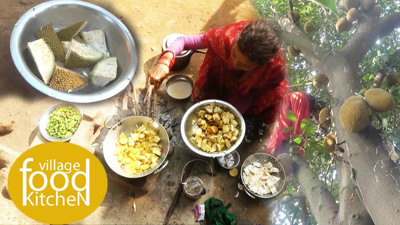 jackfruit curry || village food kitchen || lajimbudha || - YouTube