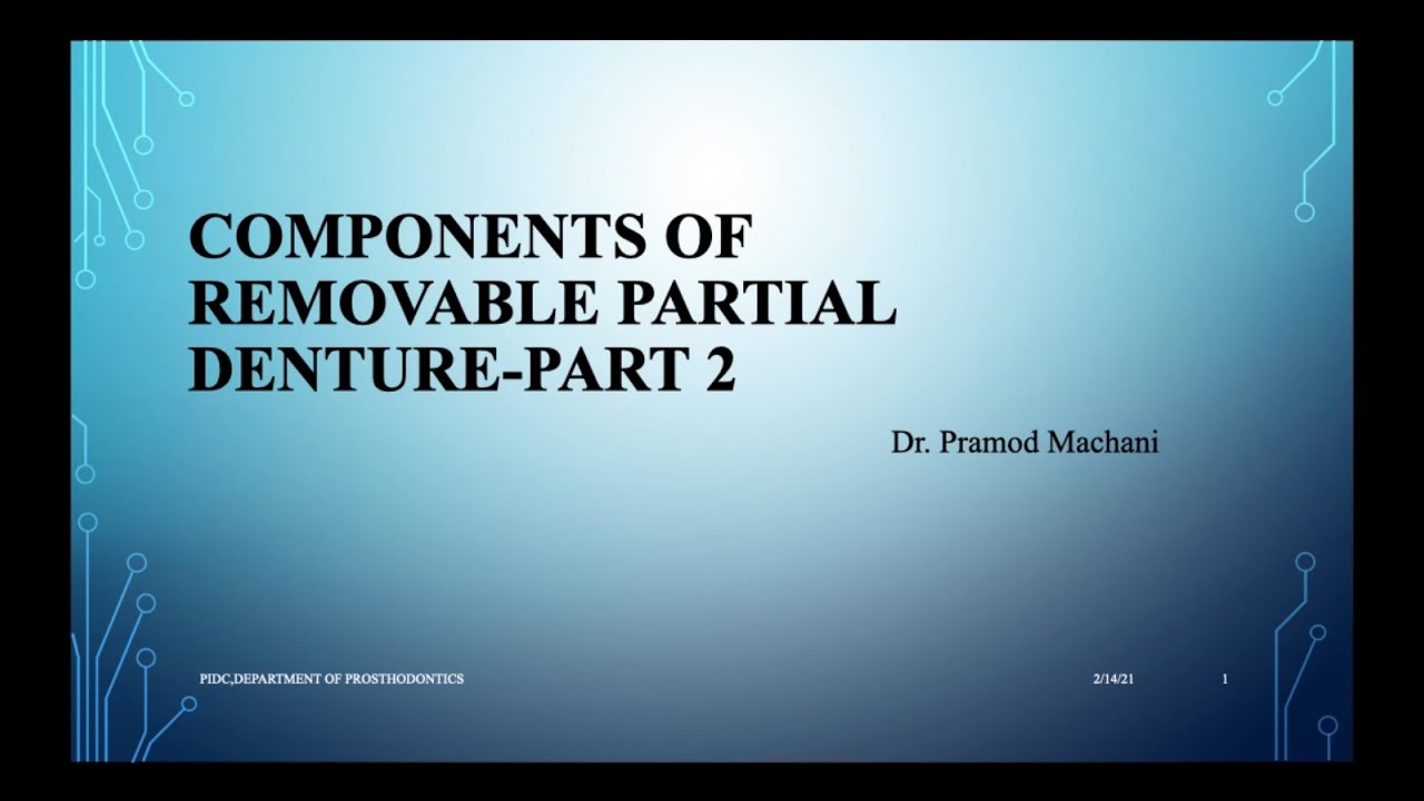 COMPONENTS OF RPD PART 2 - YouTube