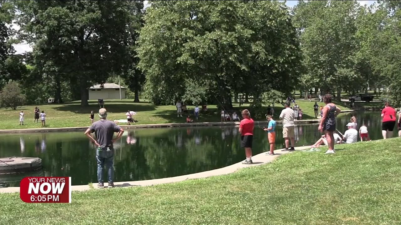 Fishing Derby hooks families on outdoor fun in Faurot Park - YouTube