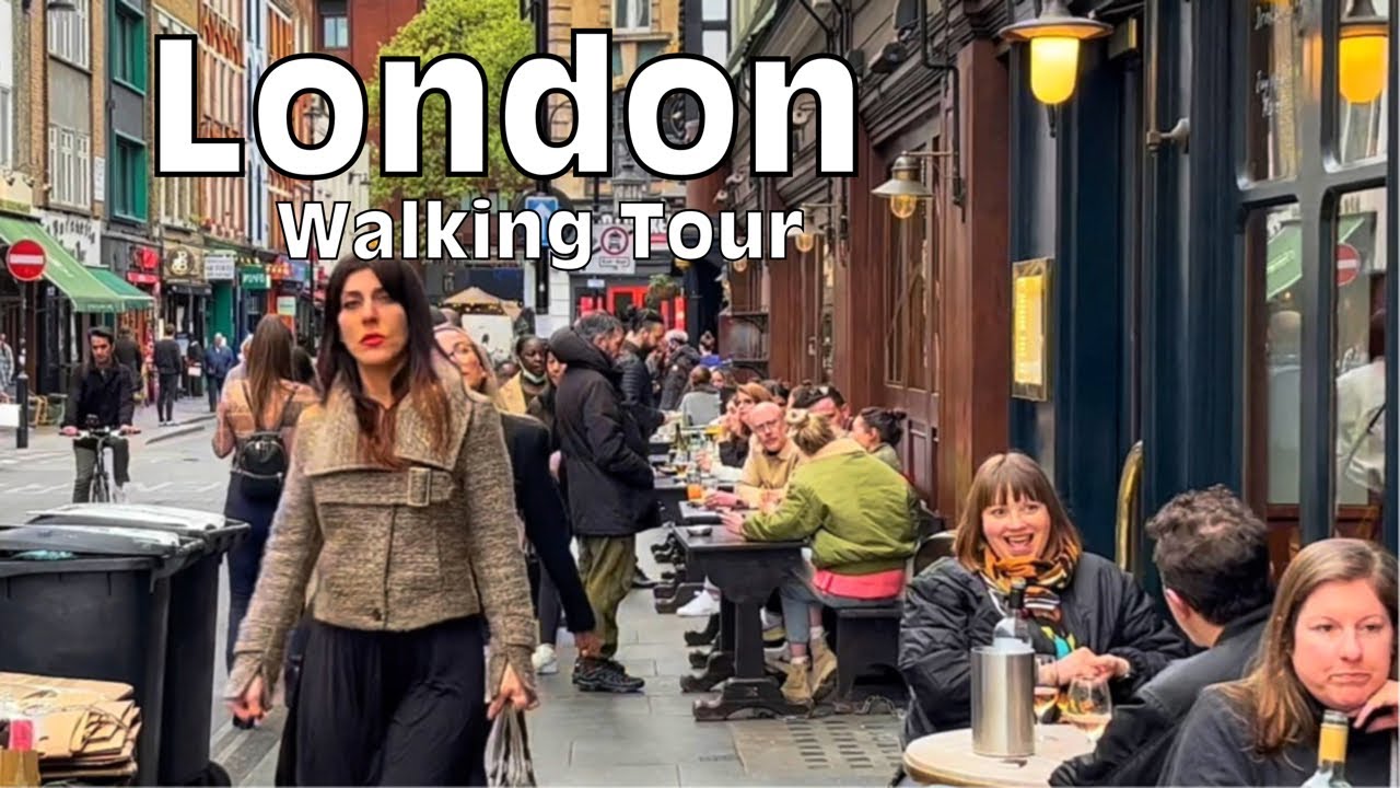 London Downtown - London 4k HDR - Walking Iconic Streets of Central ...