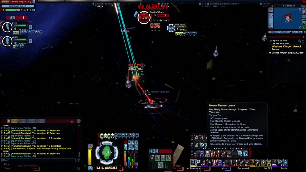 STO - Phaser Lance - 128,430 damage in one shot - YouTube