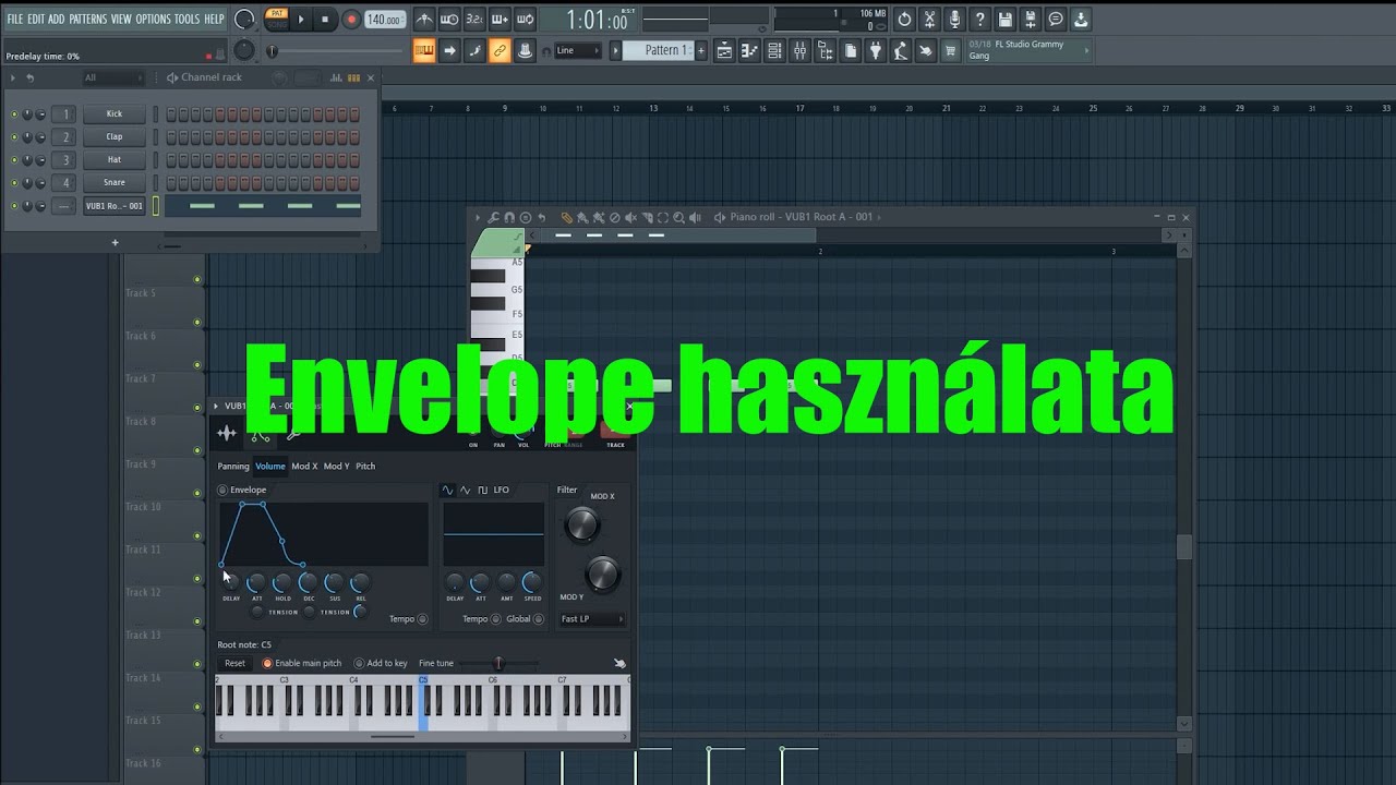 FL STUDIO AKADÉMIA - Envelope használata - YouTube
