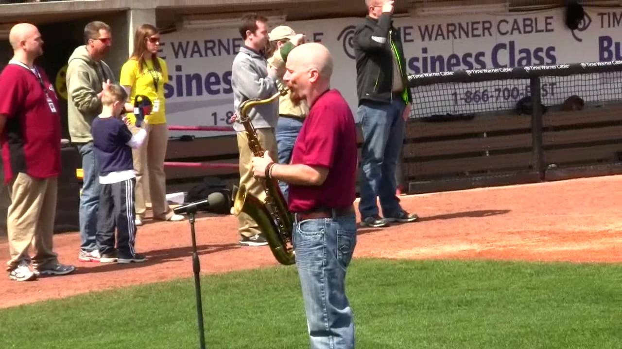 Saxophone National Anthem - Tom Jones 4/7/12 - YouTube