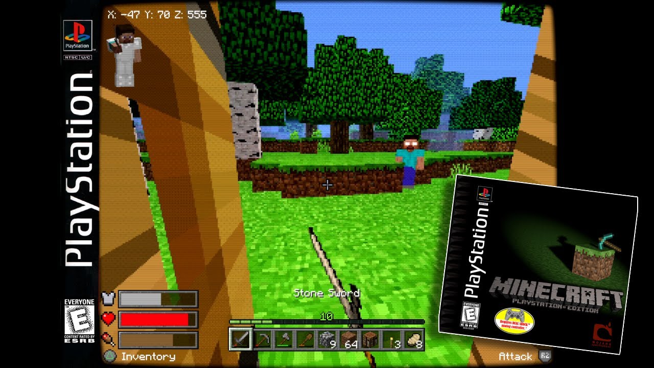 My CRAZY Experience with Minecraft PlayStation 1 Edition (Herobrine is ...
