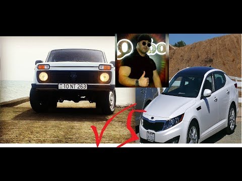kia optima vs Lada niva dostumla yarisa girdim (kapistik) ,hiz 150 cok riskli...