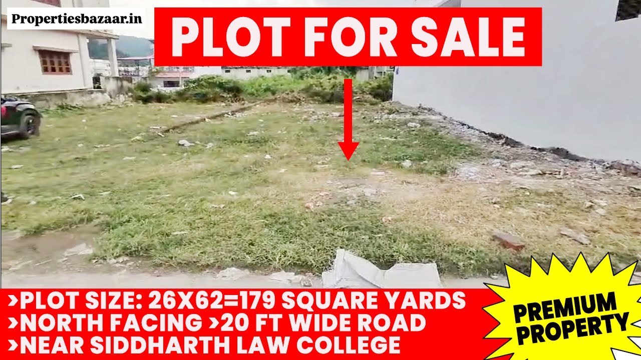 🔥179 Gaj Plot For Sale near Siddharth Law College Sahastradhara Road | 20 Ft Road # ...