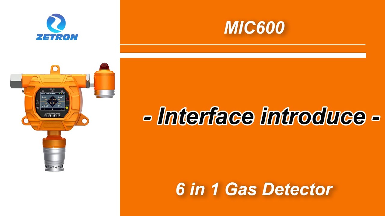 「Interface introduce」MIC600 Online Six in One Toxic Gas Detector for ...
