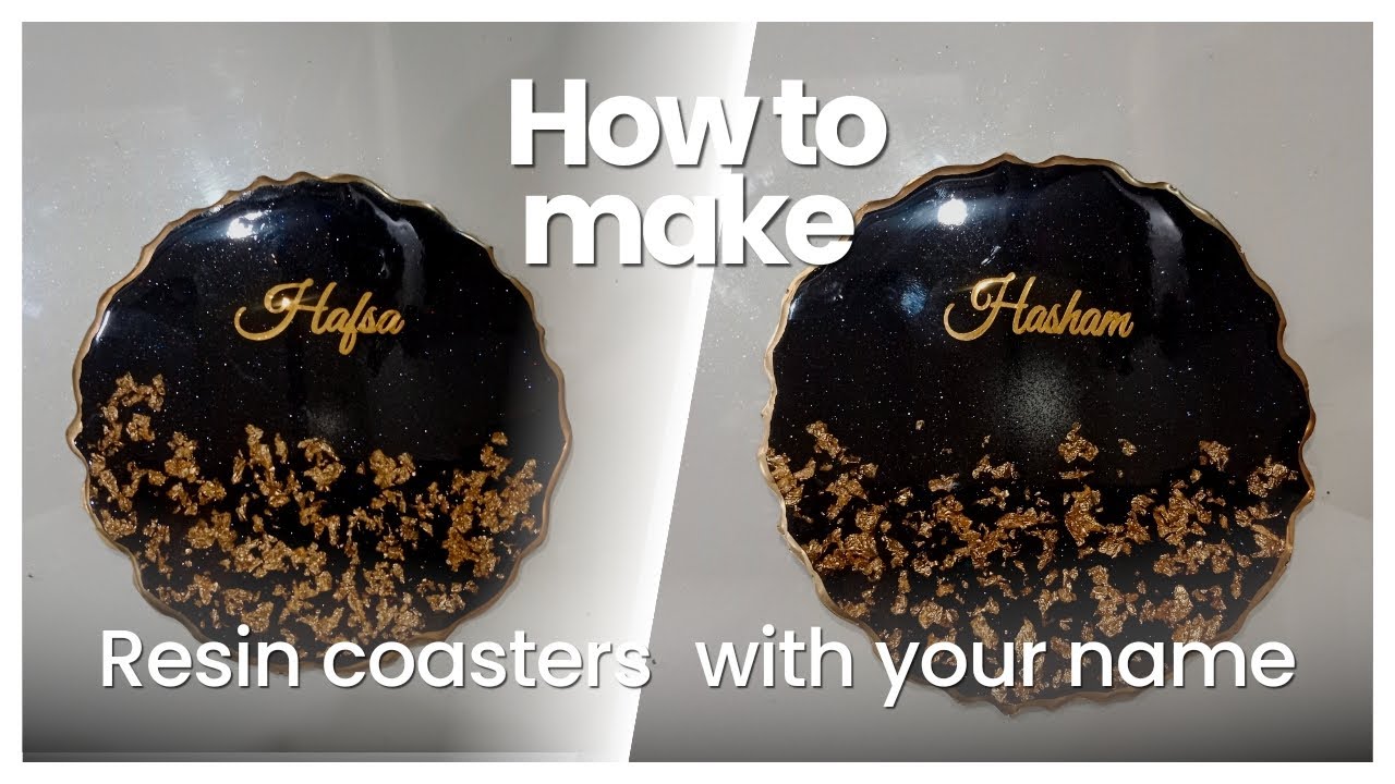 Creating a Unique Resin Coaster with Your Name || Make Your Own ...