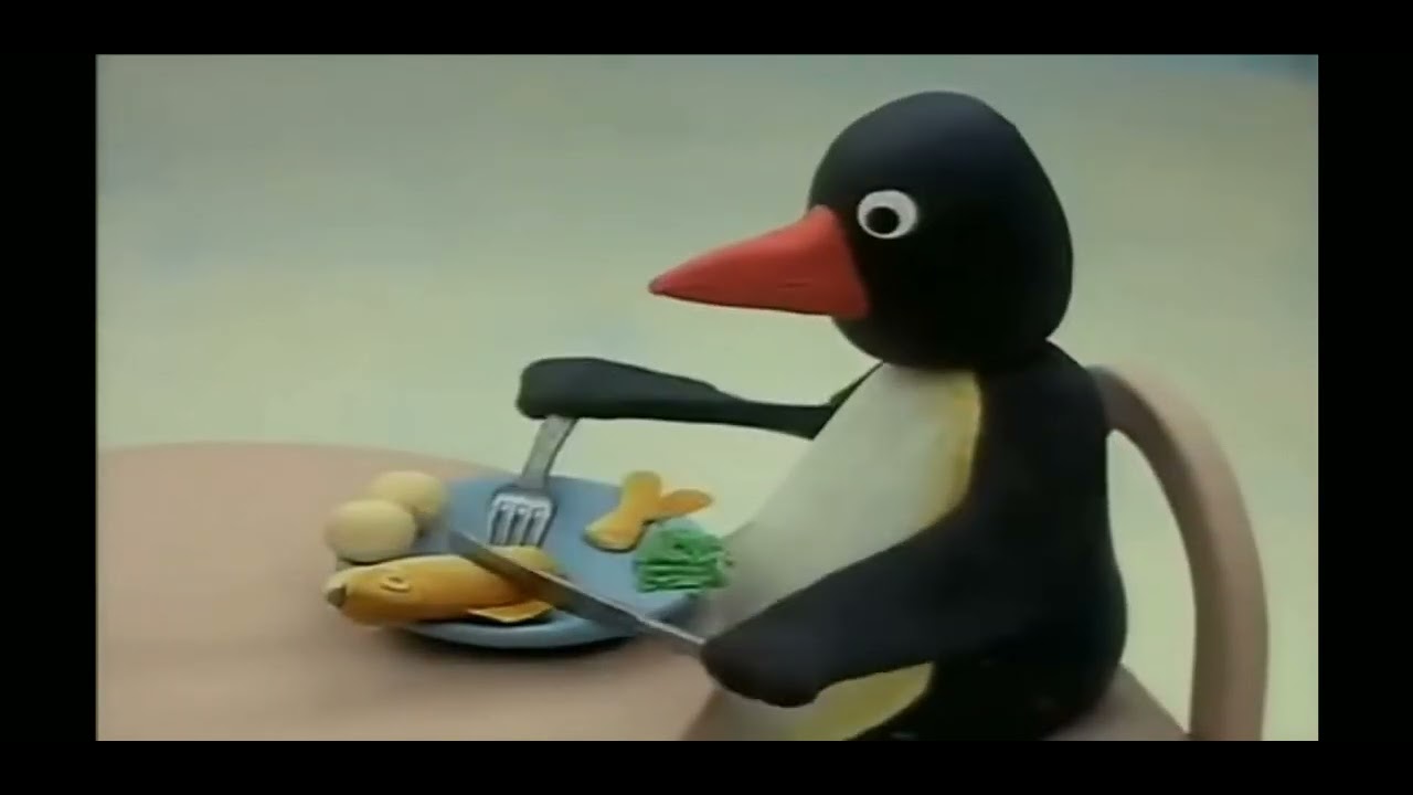 pingu eats food for 10 minutes - YouTube