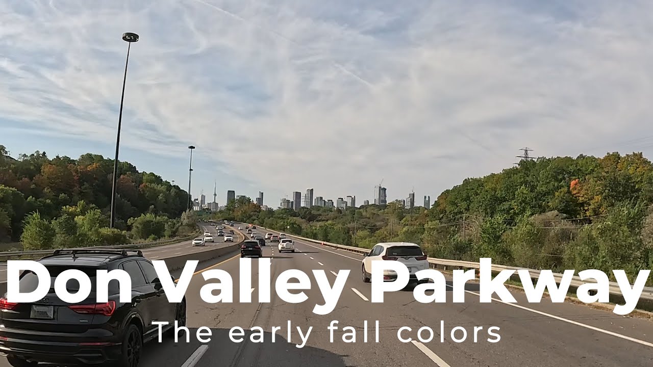 Toronto's Don Valley Parkway - Early Fall Colors in 4K #travel #drive # ...