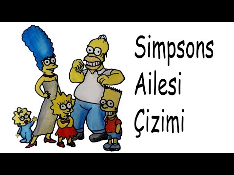 Simpsons Ailesi Çizimi-The Simpsons family drawing-