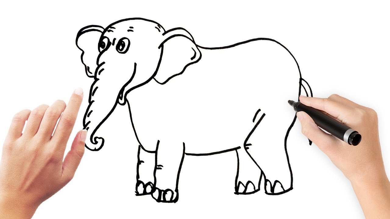 Menggambar, Melukis & Mewarnai Gajah untuk Anak, Balita | Datang ...