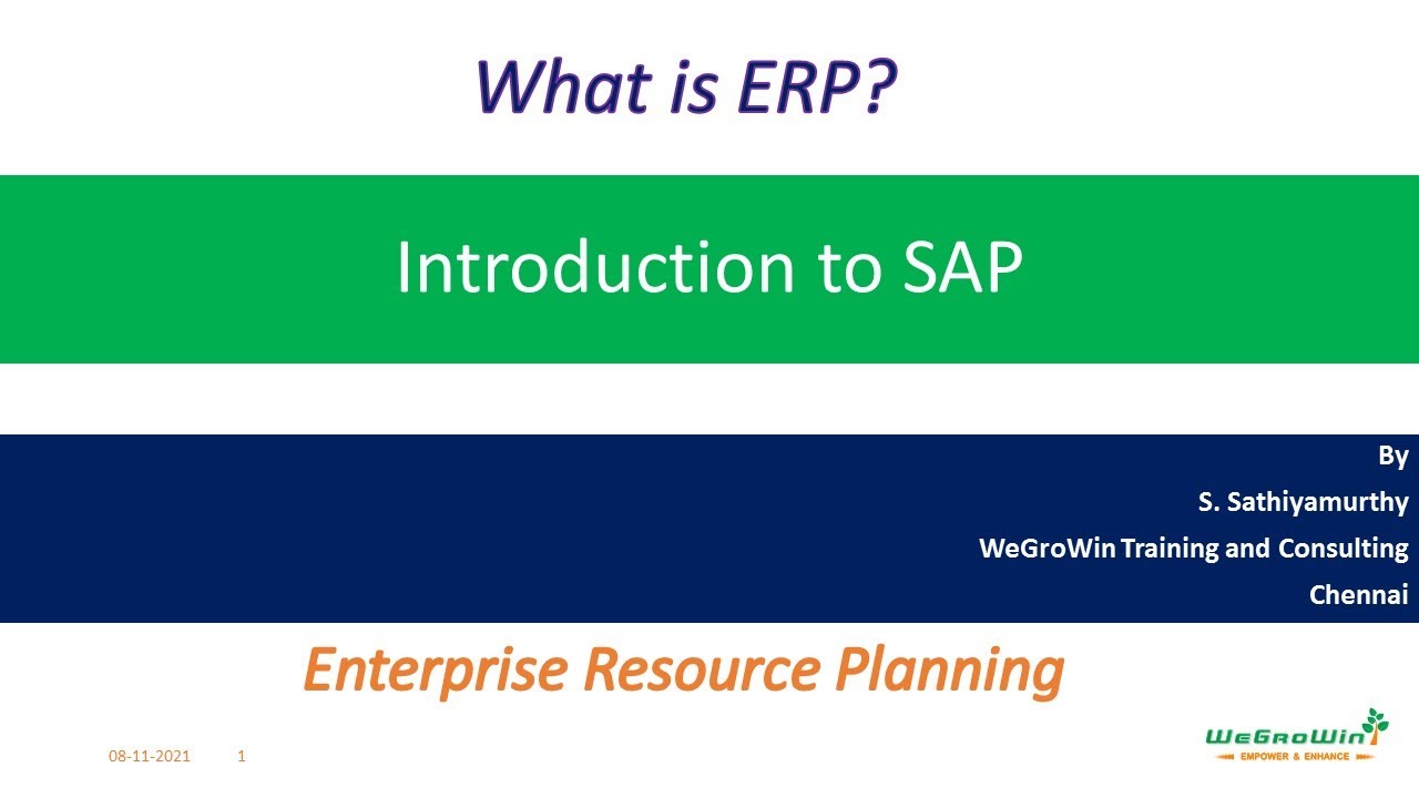 00-01-What is ERP (Introduction to SAP) – in English - YouTube