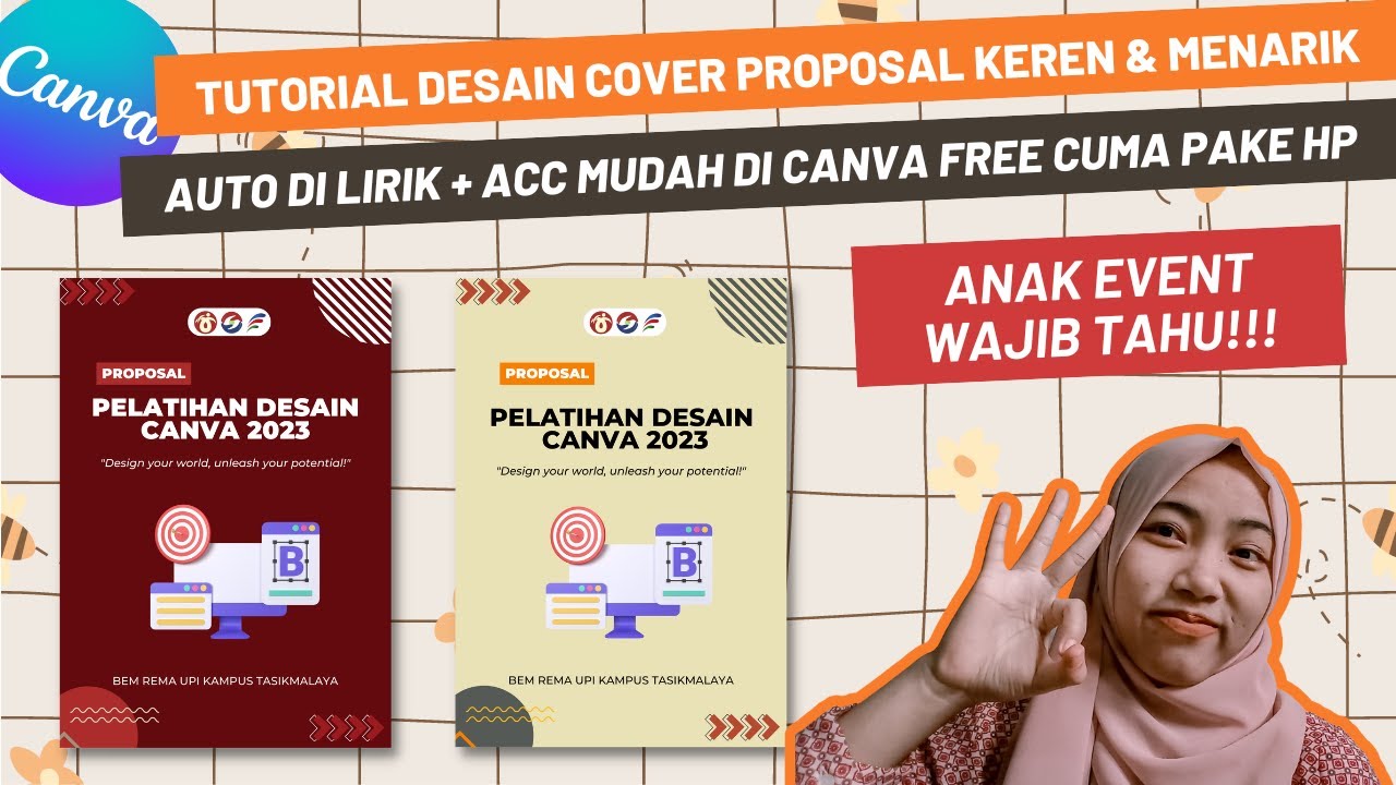 TUTORIAL DESAIN COVER PROPOSAL KEGIATAN KEREN DI CANVA CUMA PAKE HP🥵# ...