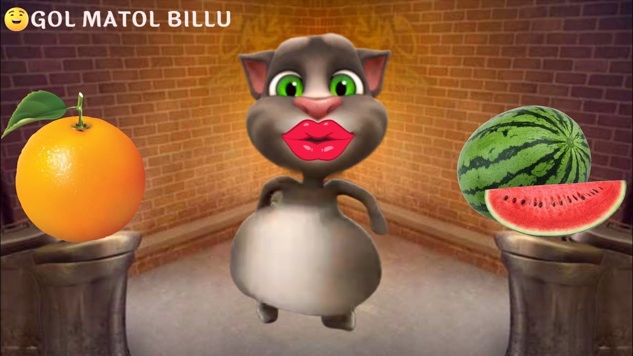 Talking Tom watermelon and Orange funny video comedy video gol matol ...