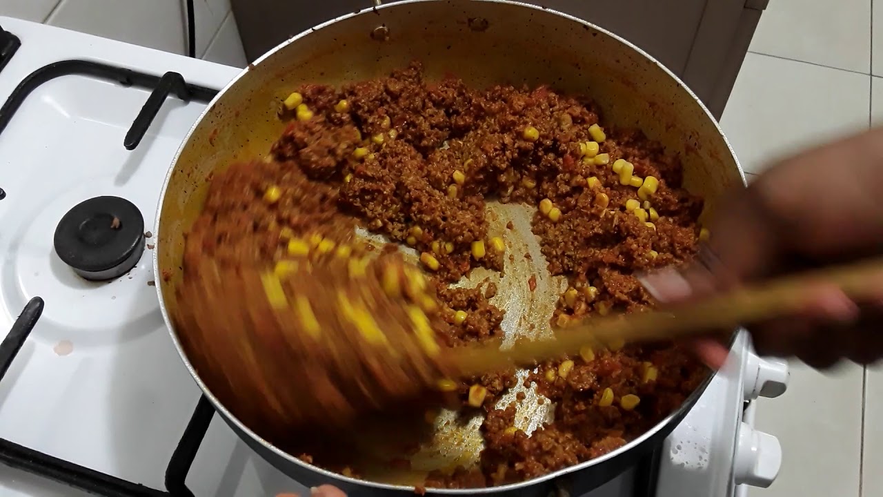 Meat minced corn with cheese part1 - YouTube