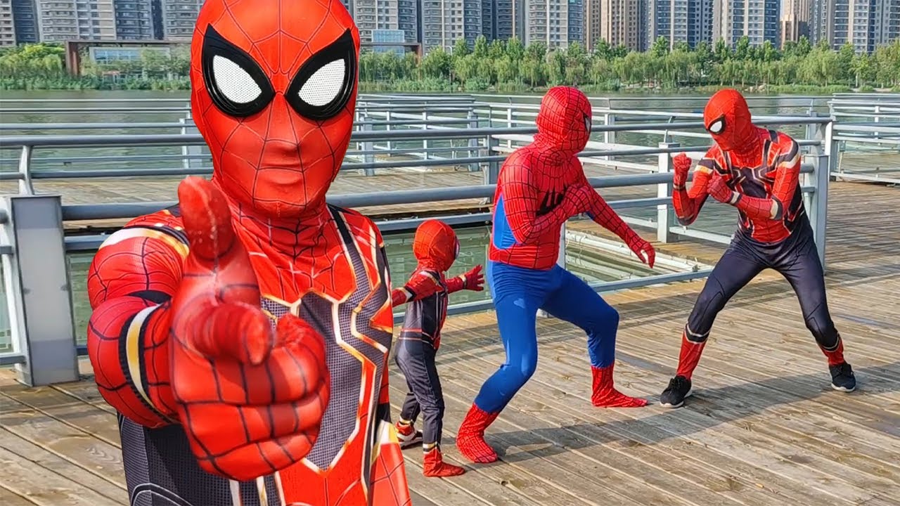 Spider-Man Father and Son vs. Bad Spider-Man【SpidyBros】 - YouTube