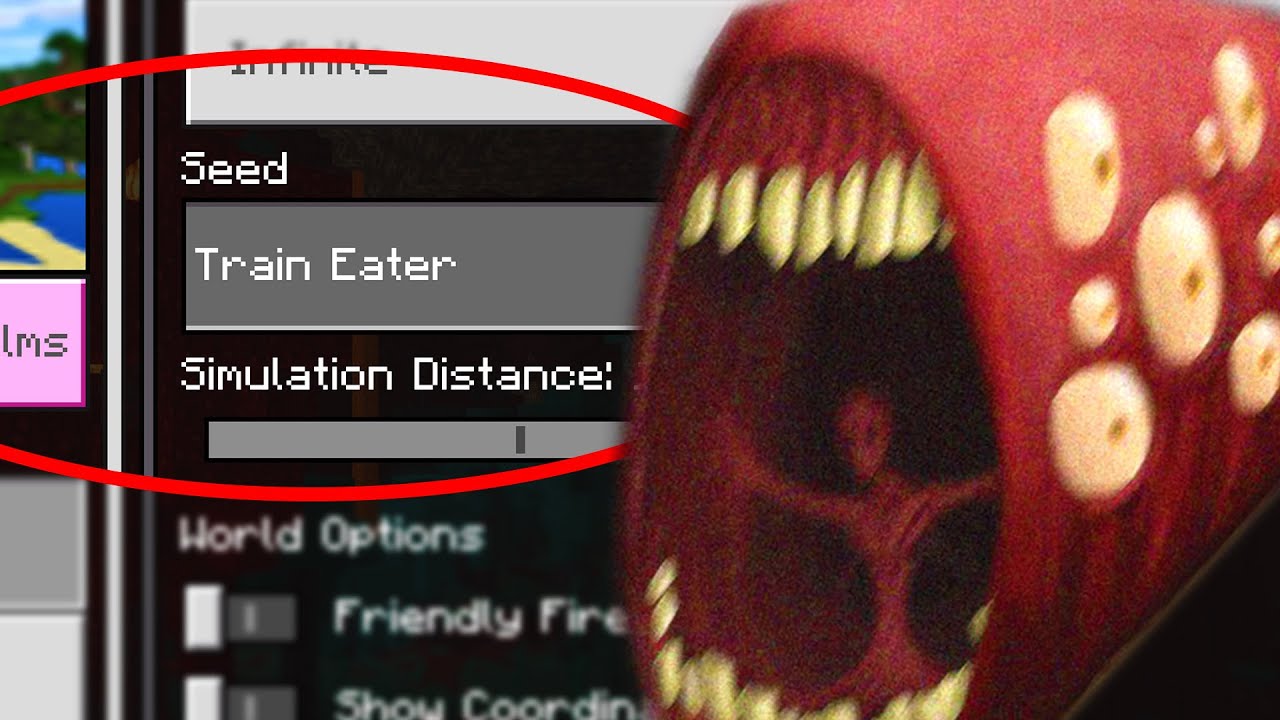 Minecraft "TRAIN EATER" World (Trevor Henderson Train Eater Minecraft ...