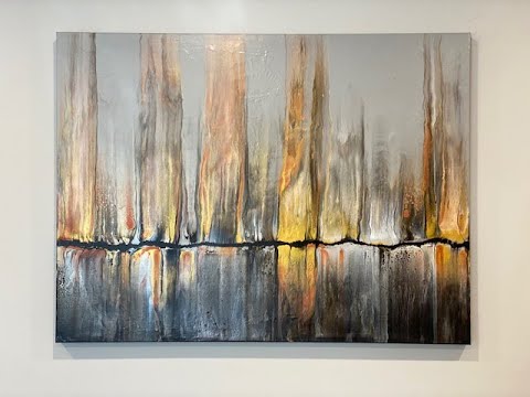 HOW TO PAINT - LARGE CANVAS USING ACRYLIC SWIPE TECHNIQUE - YouTube