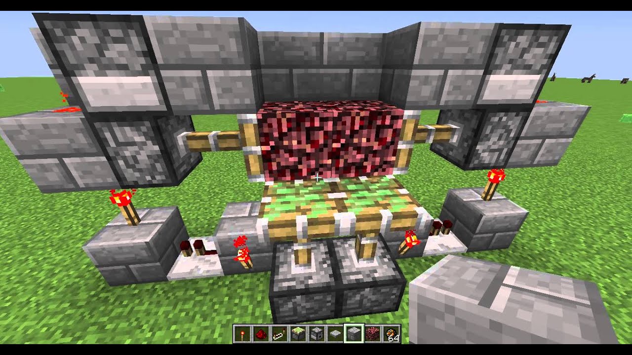 minecraft Redstone tutorial ~ ~ ~ How to make a fire place secrets ...