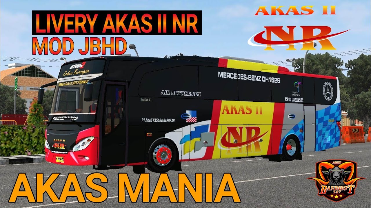 LIVERY AKAS II NR MODS JBHD by ADUDU CVT WSP || BUSSID V3.7.1 - YouTube