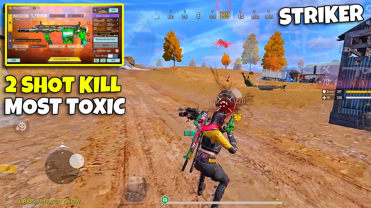 2 Shot Kill Most Toxic in Close Range | STRIKER SHOTGUN GUNSMITH BR ...
