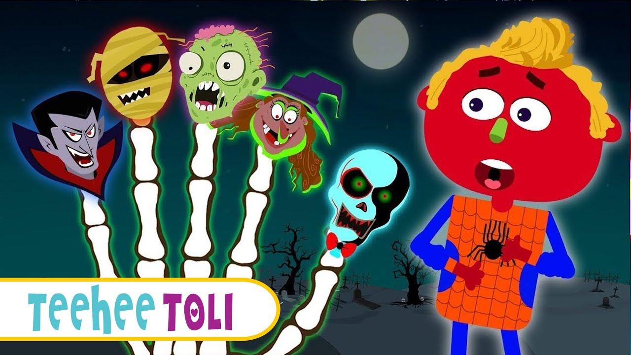 Spooky Finger Family (फिंगर फॅमिली) Song | Kids Song By Teehee Toli ...