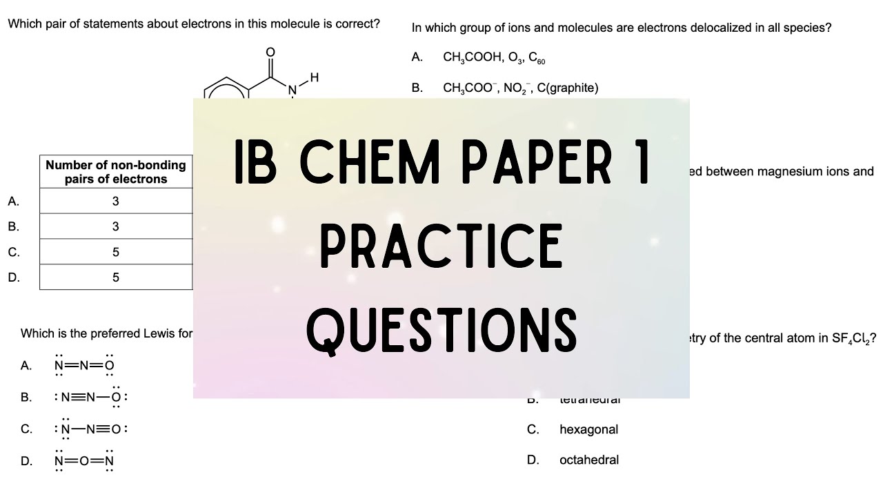 IB Chemistry Paper 1 and 1A Practice Questions PART 2 - YouTube