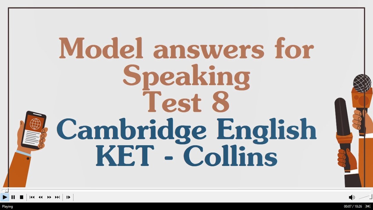 KET SPEAKING | CAMBRIDGE KET COLLINS | TEST 1 - 2ND EDITION | WITH ...